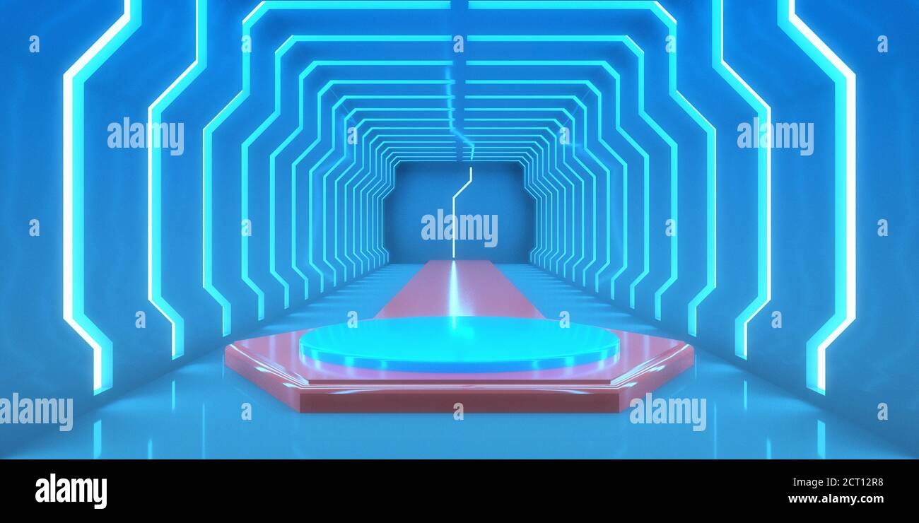 3d render. Futuristic stage set Stock Photo - Alamy
