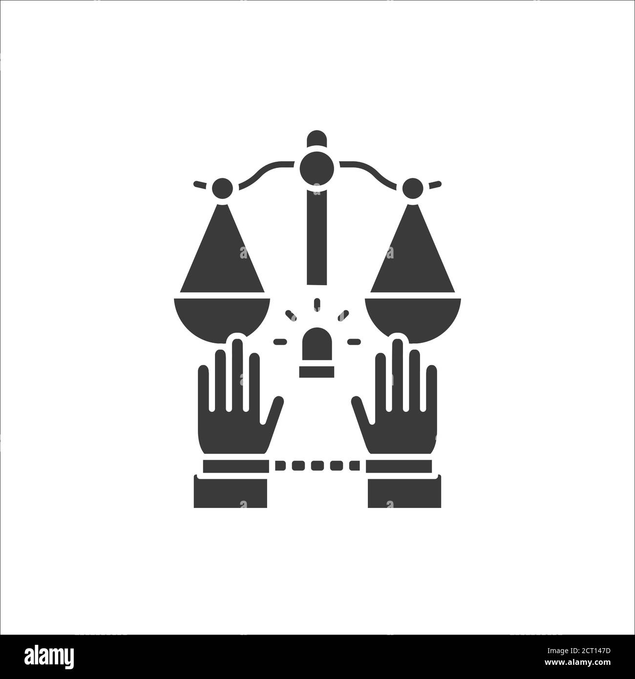 Man in handcuffs court Stock Vector Images - Alamy