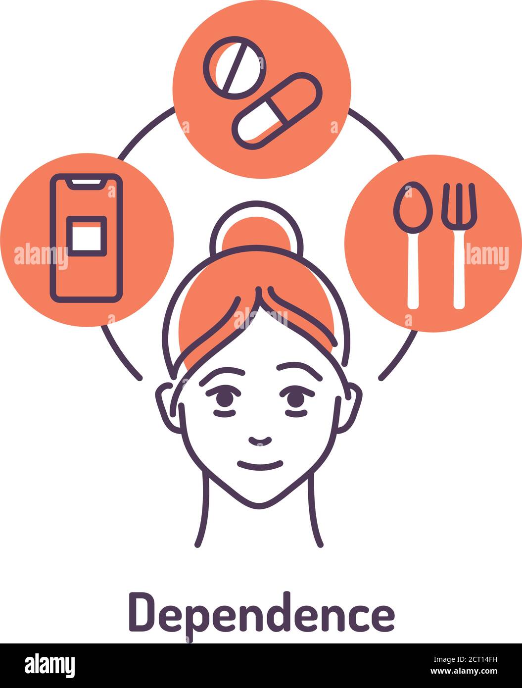 Drug addiction brain Stock Vector Images - Alamy