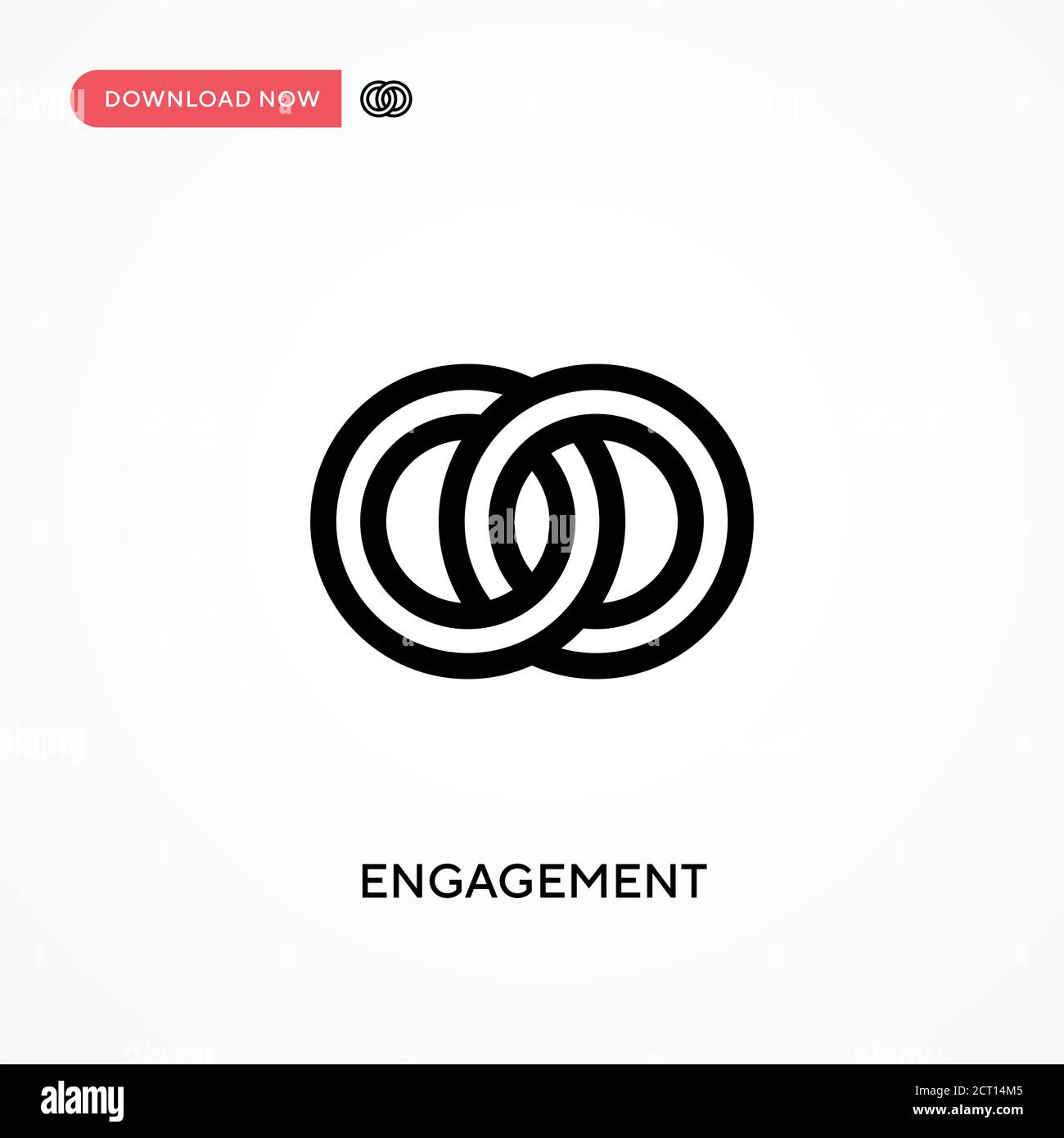 Engagement Simple vector icon. Modern, simple flat vector illustration ...
