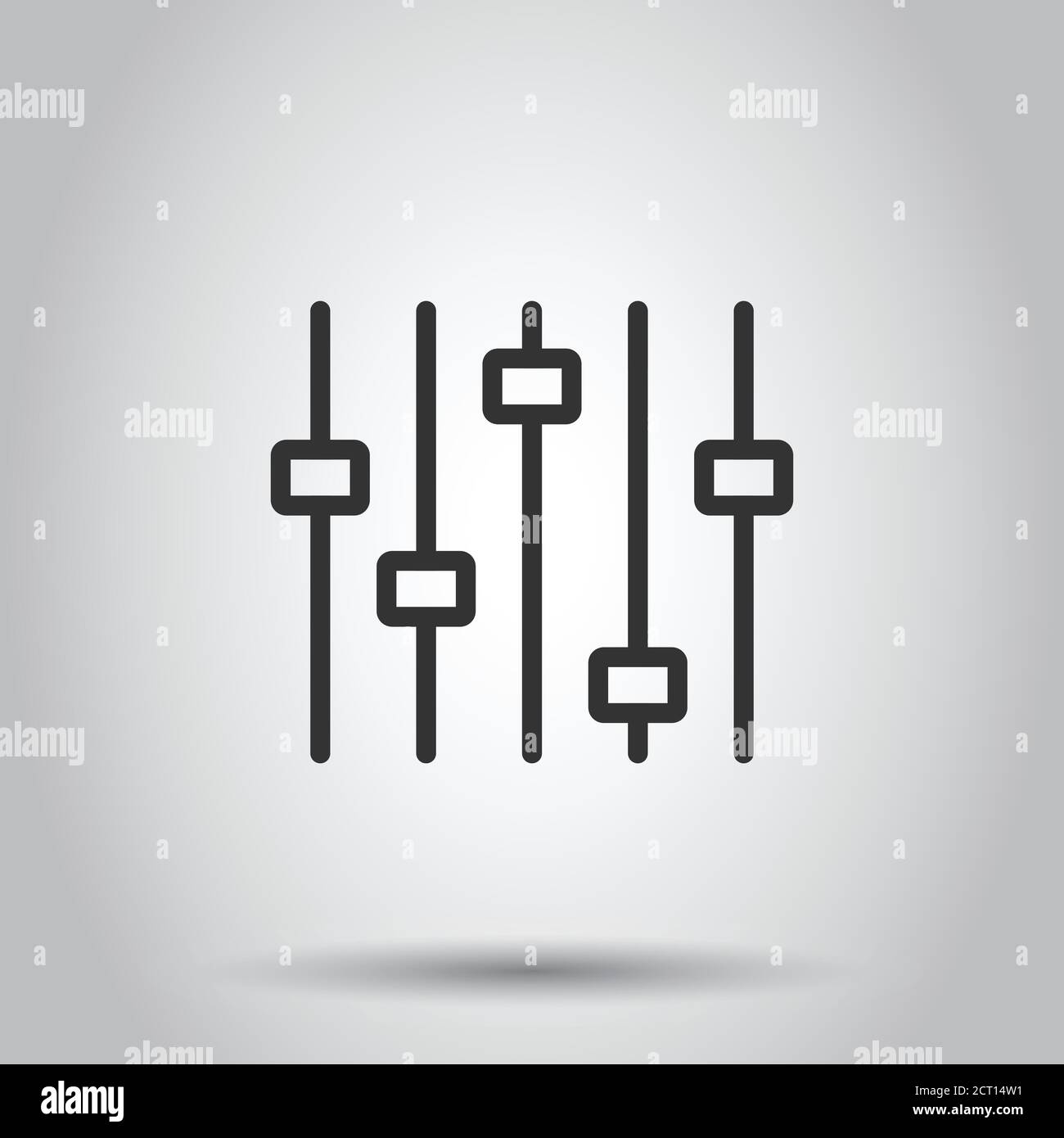 Control volume icon in flat style. Audio adjusting sign vector ...