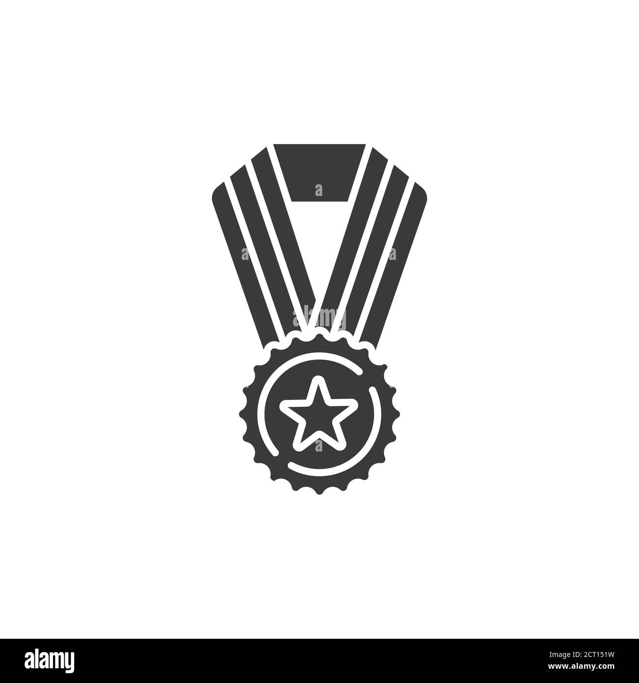 Victory medal black glyph icon. Championship prize. Sign for web page ...