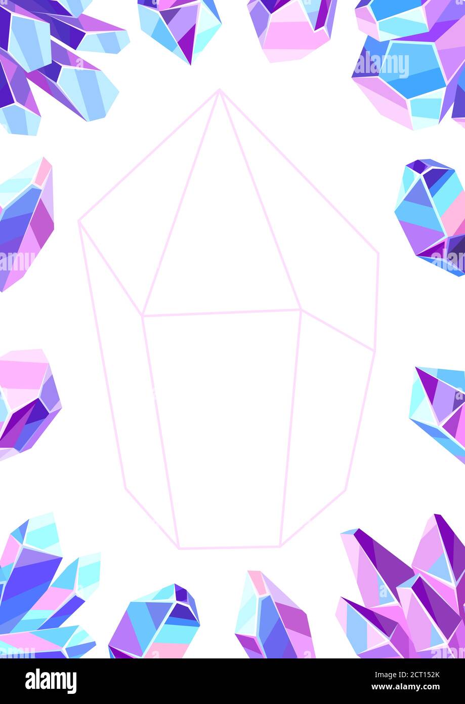 Frame with crystals and minerals Stock Vector Image & Art - Alamy