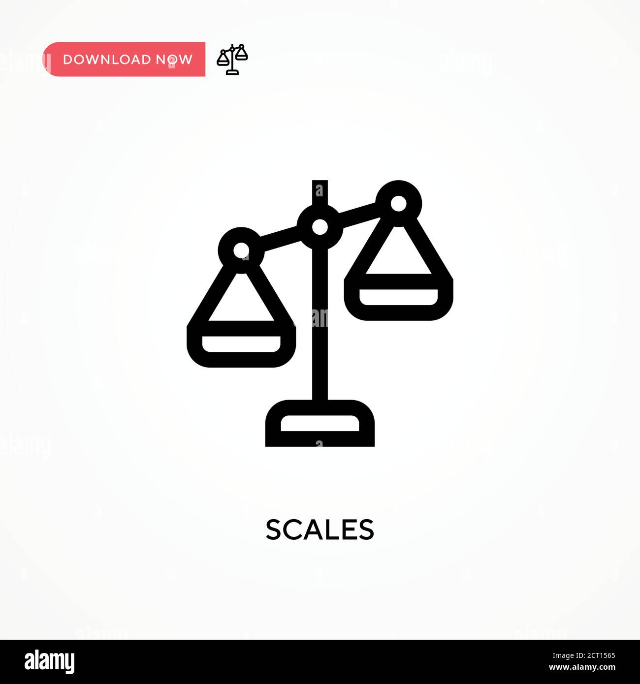 Scales Simple vector icon. Modern, simple flat vector illustration for ...