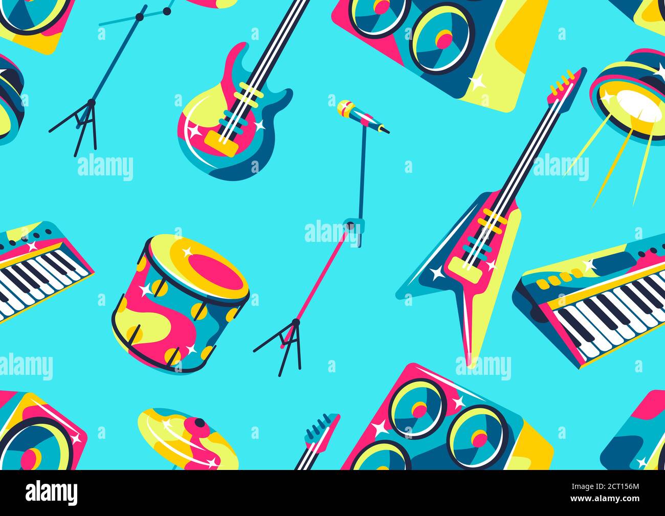 Pattern with musical instruments Stock Vector Image & Art - Alamy