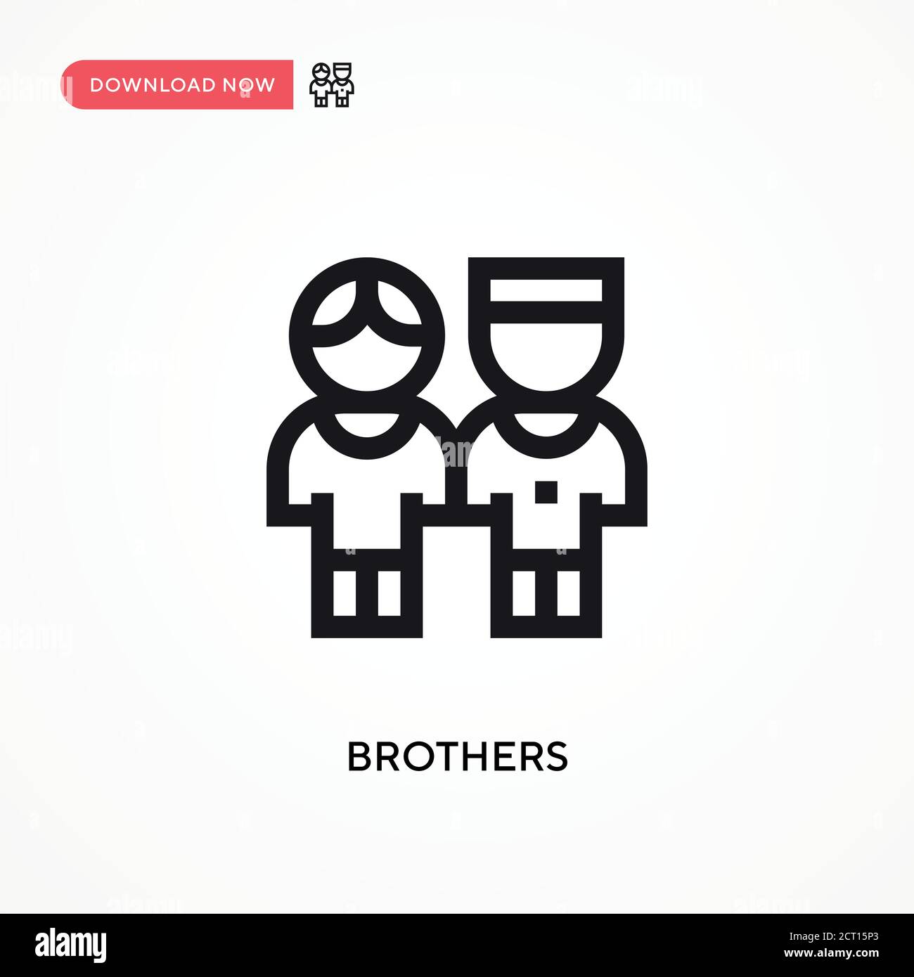 Brothers Simple vector icon. Modern, simple flat vector illustration ...