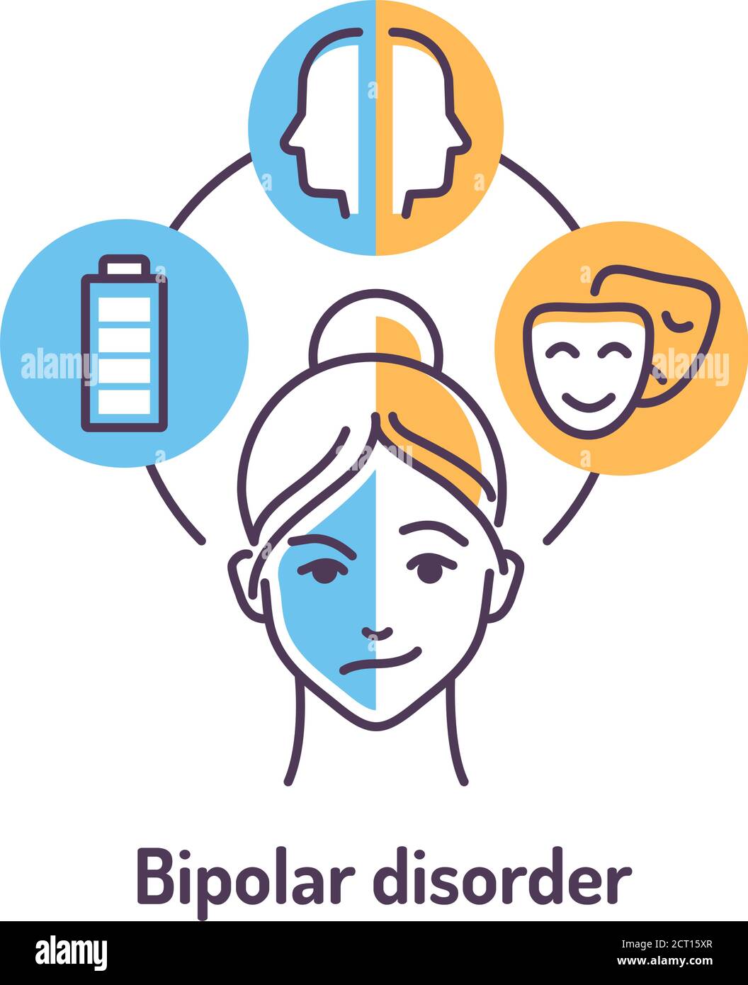 Split personality drawing Stock Vector Images - Alamy