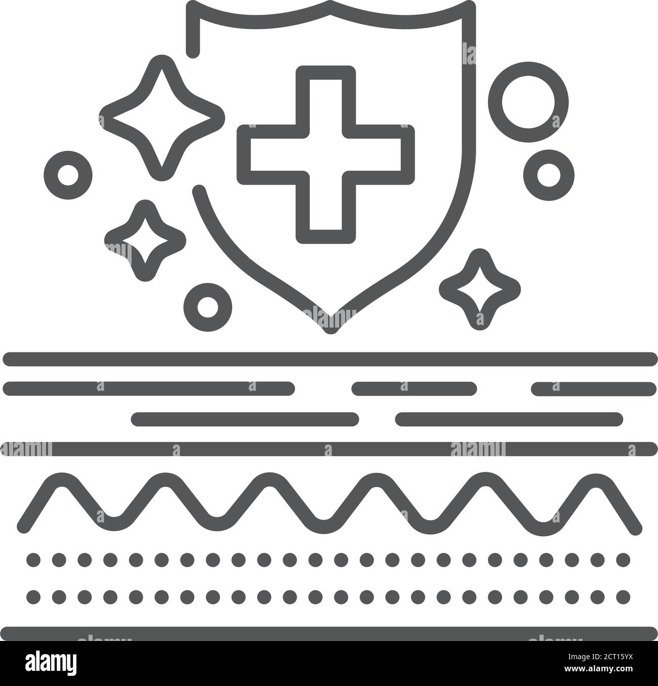 Healthy skin line black icon. Protection and medical support. Skin care ...