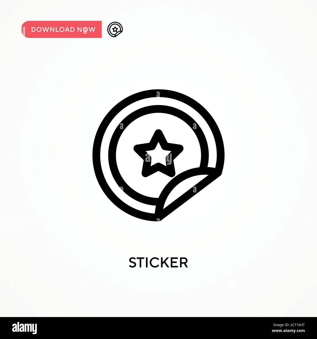 Sticker Simple vector icon. Modern, simple flat vector illustration for ...