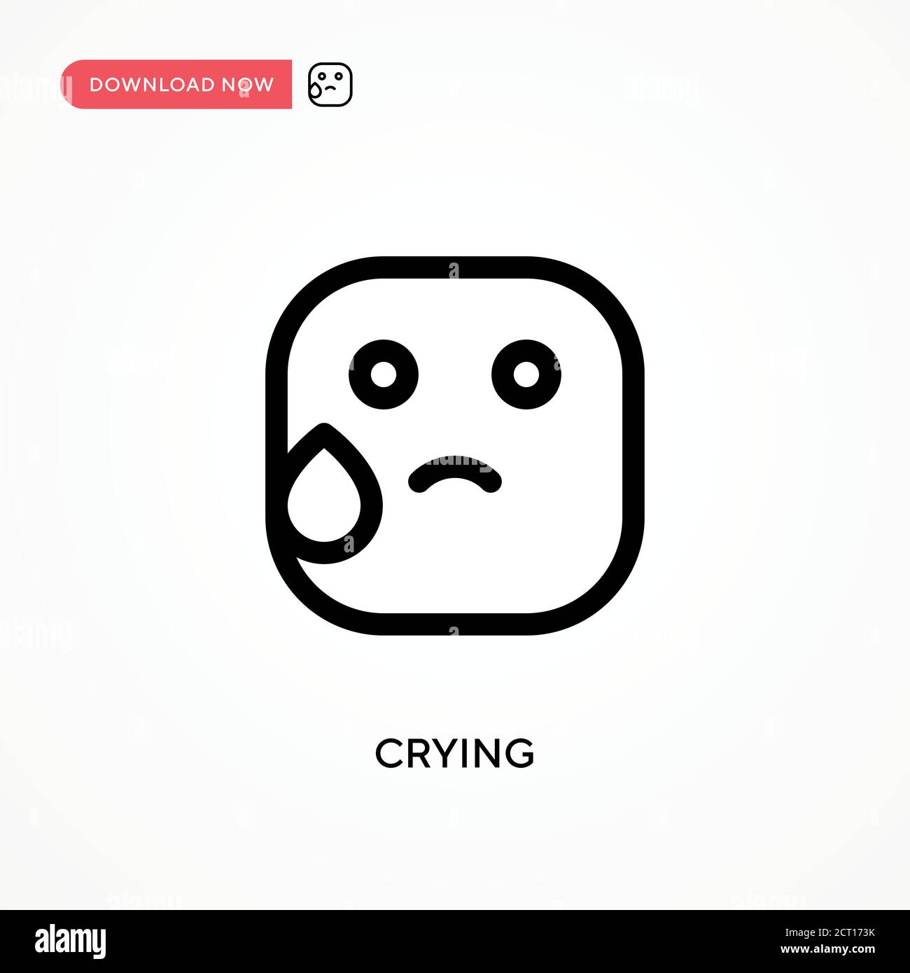 Crying Simple vector icon. Modern, simple flat vector illustration for ...