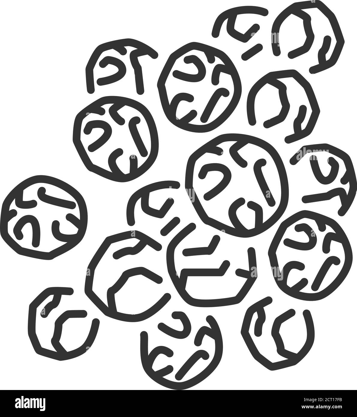 Black pepper black line icon. Spices, seasoning. Cooking ingredient ...