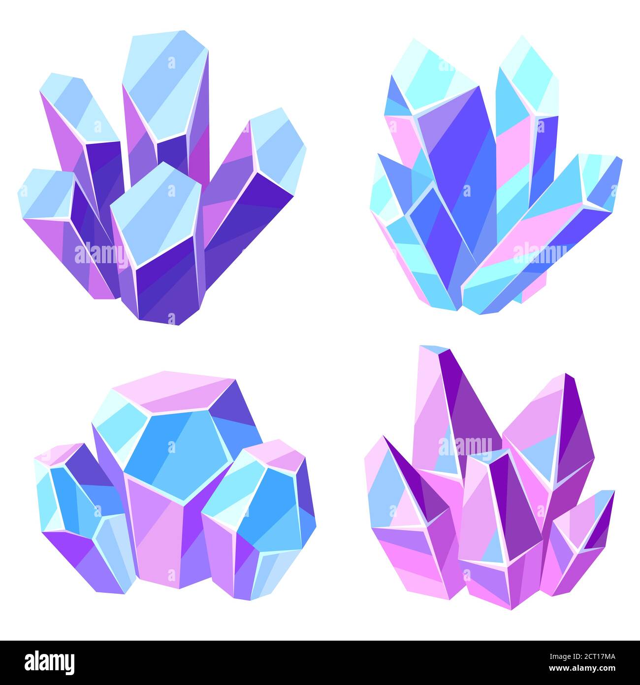 Set of crystals and minerals Stock Vector Image & Art - Alamy