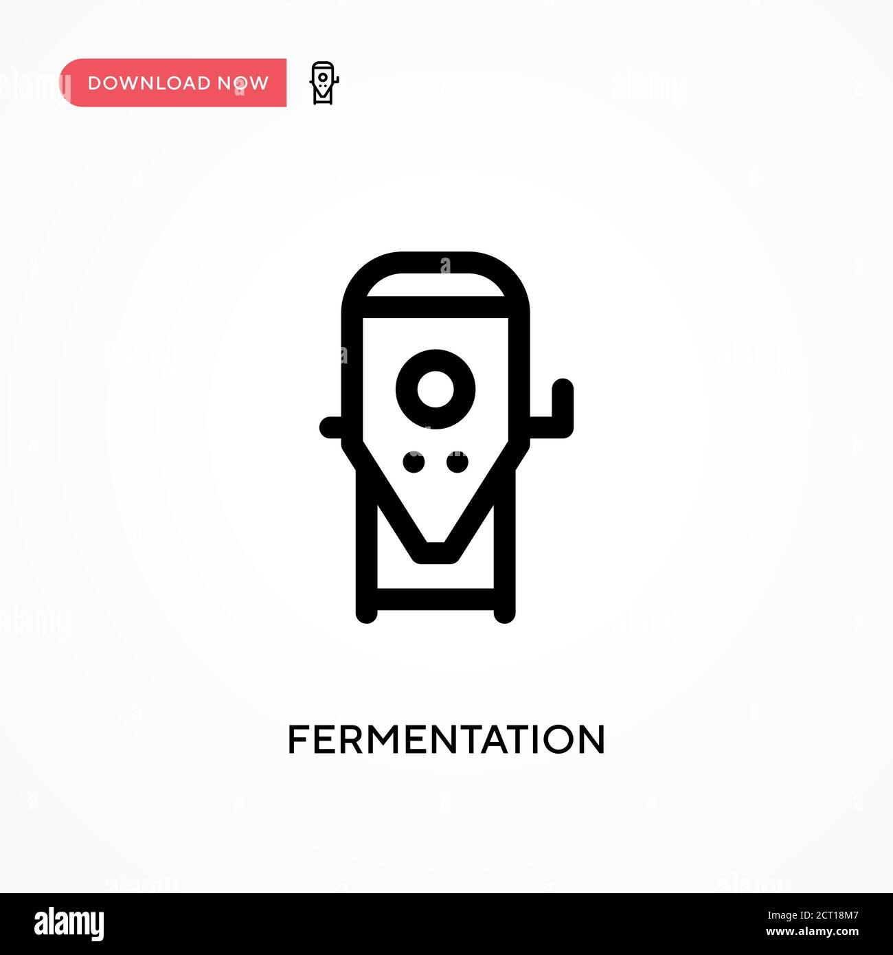 Fermentation Simple vector icon. Modern, simple flat vector illustration for web site or mobile ...