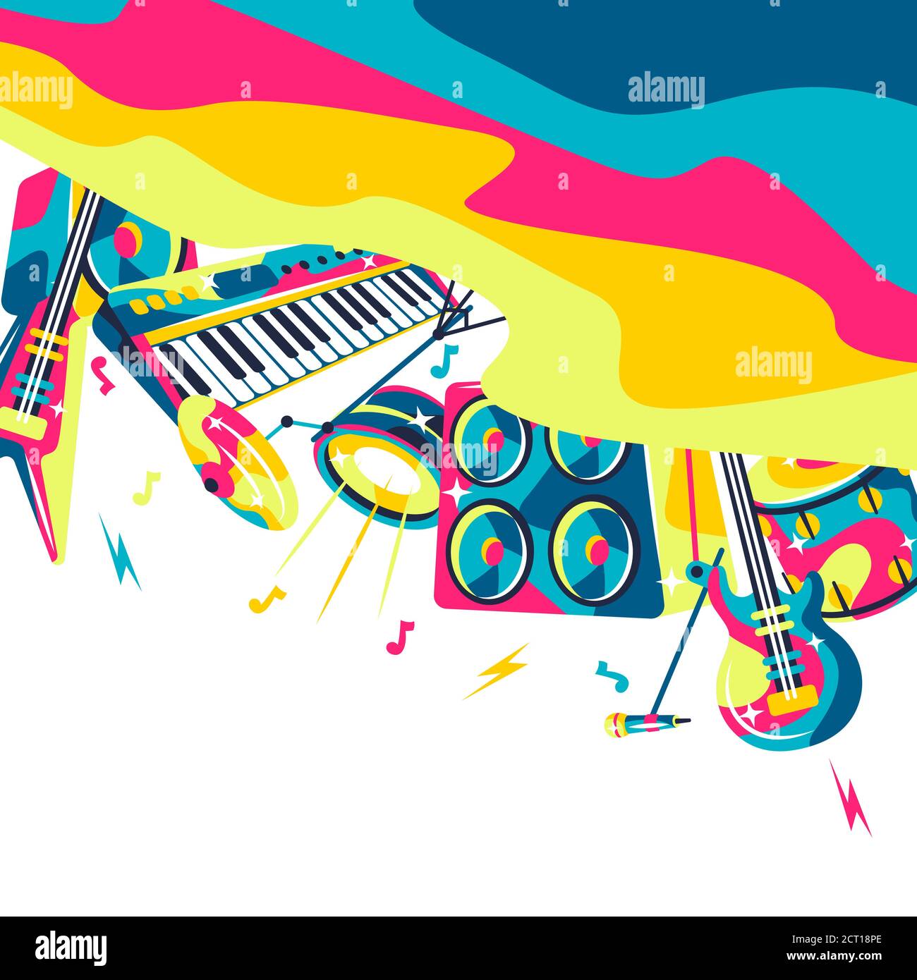 Background with musical instruments Stock Vector Image & Art - Alamy