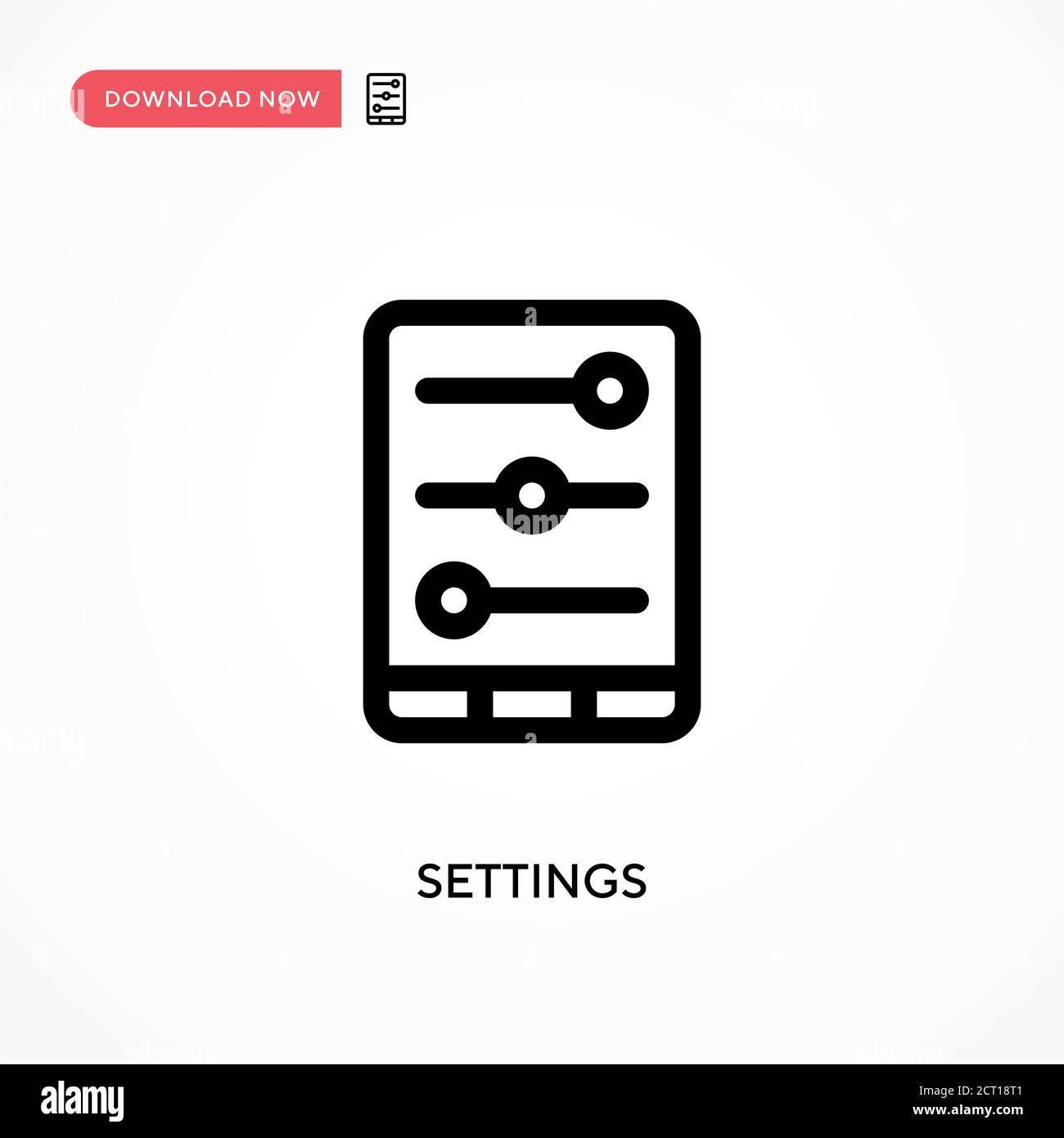 Settings Simple vector icon. Modern, simple flat vector illustration ...