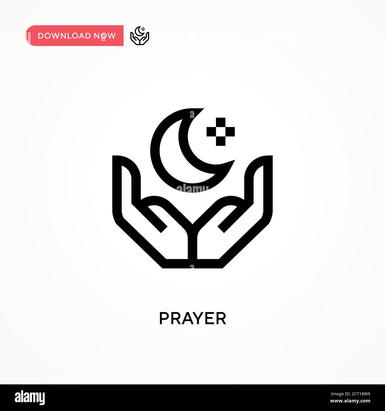 Prayer Simple vector icon. Modern, simple flat vector illustration for ...
