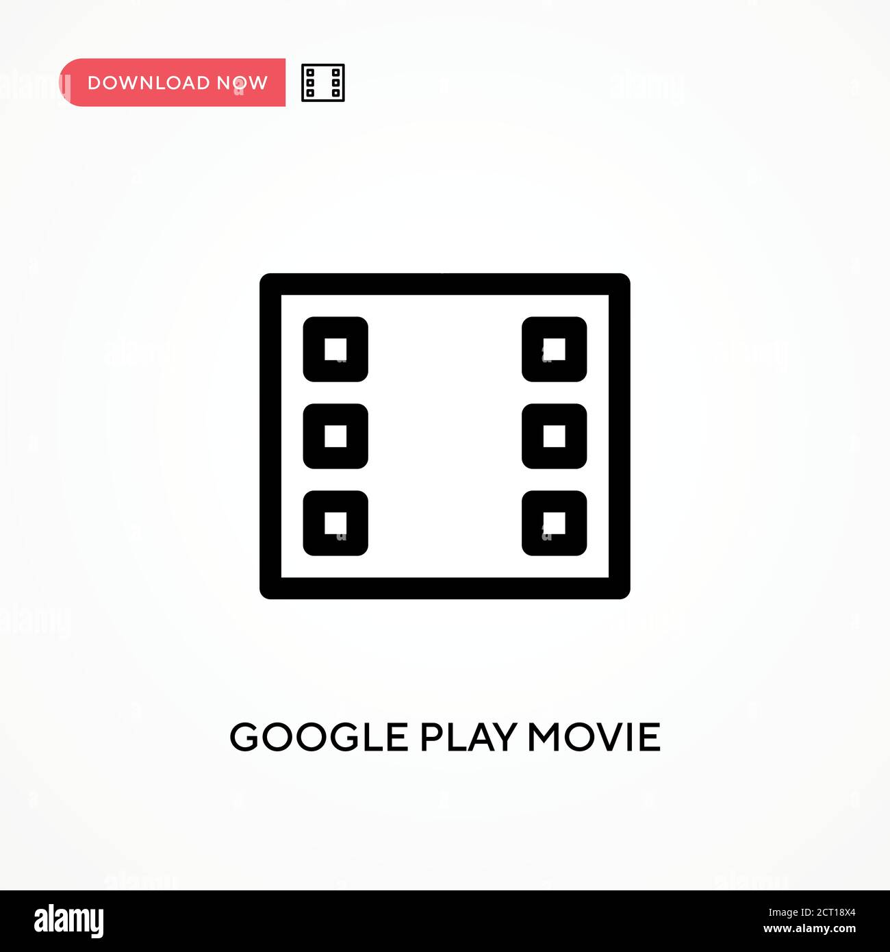Google play movie Simple vector icon. Modern, simple flat vector ...