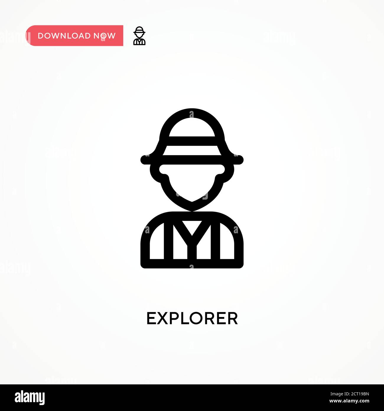 Explorer Simple vector icon. Modern, simple flat vector illustration ...
