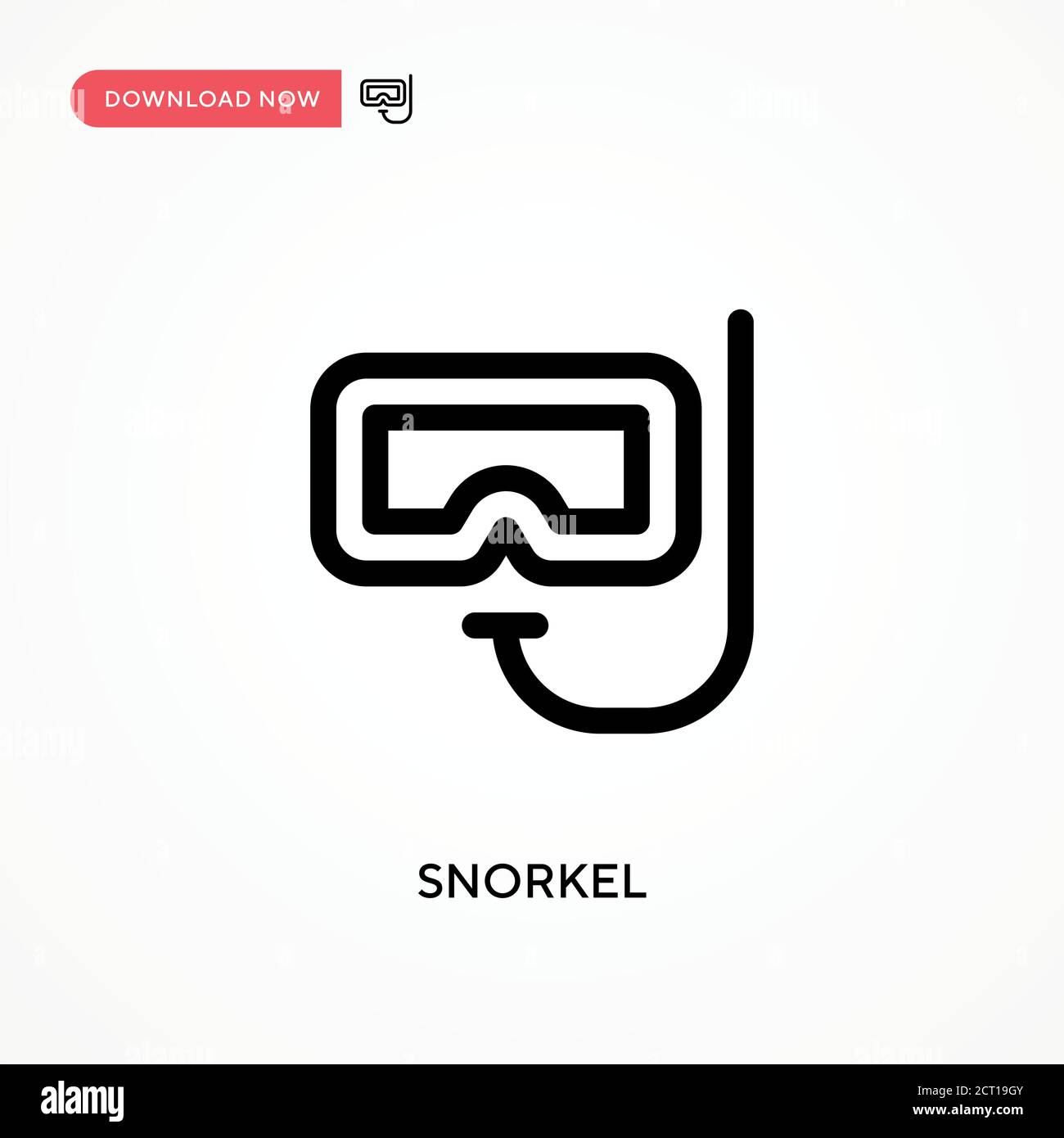 Snorkel Simple vector icon. Modern, simple flat vector illustration for web site or mobile app ...