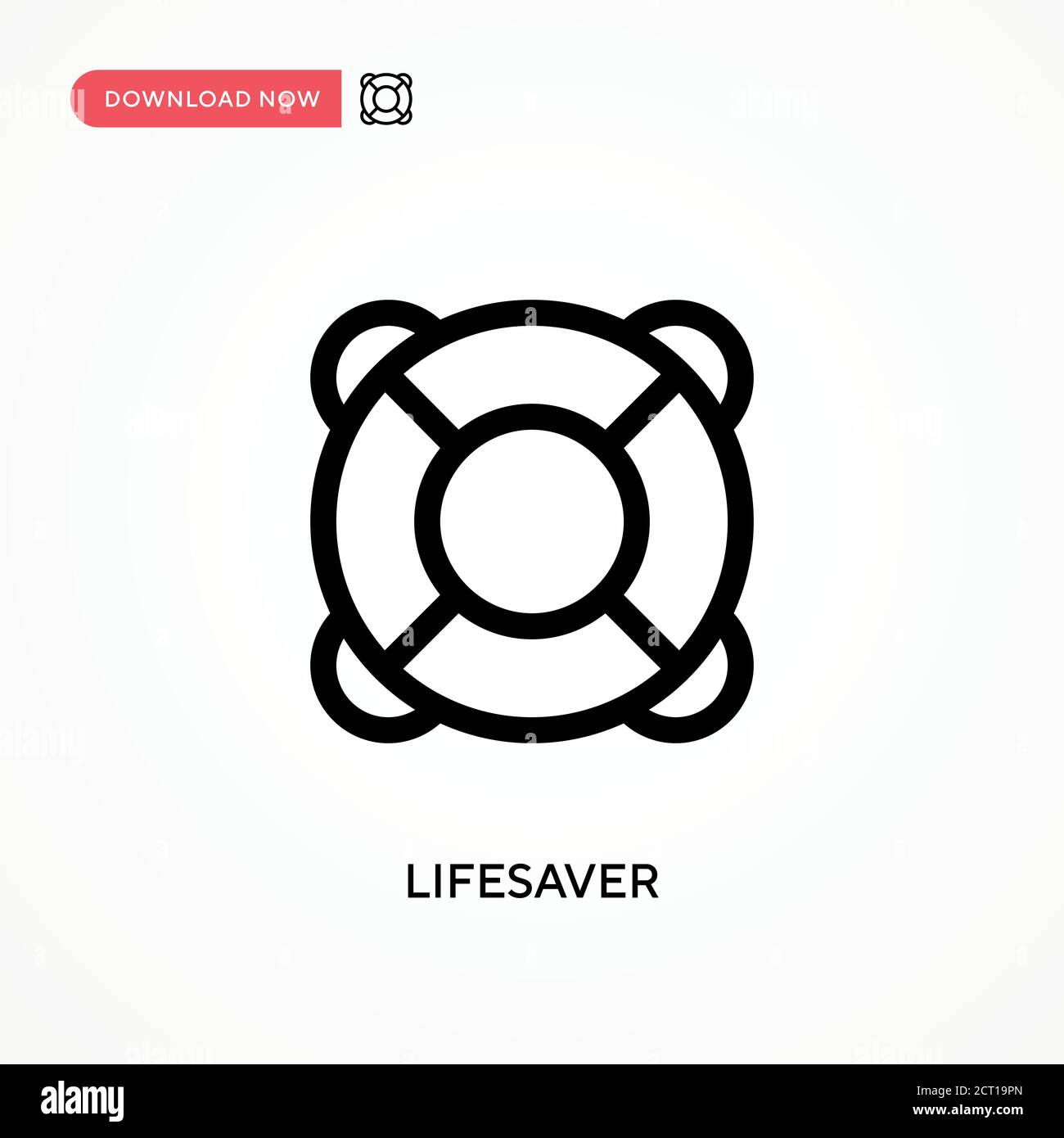 Lifesaver Simple vector icon. Modern, simple flat vector illustration for web site or mobile app ...
