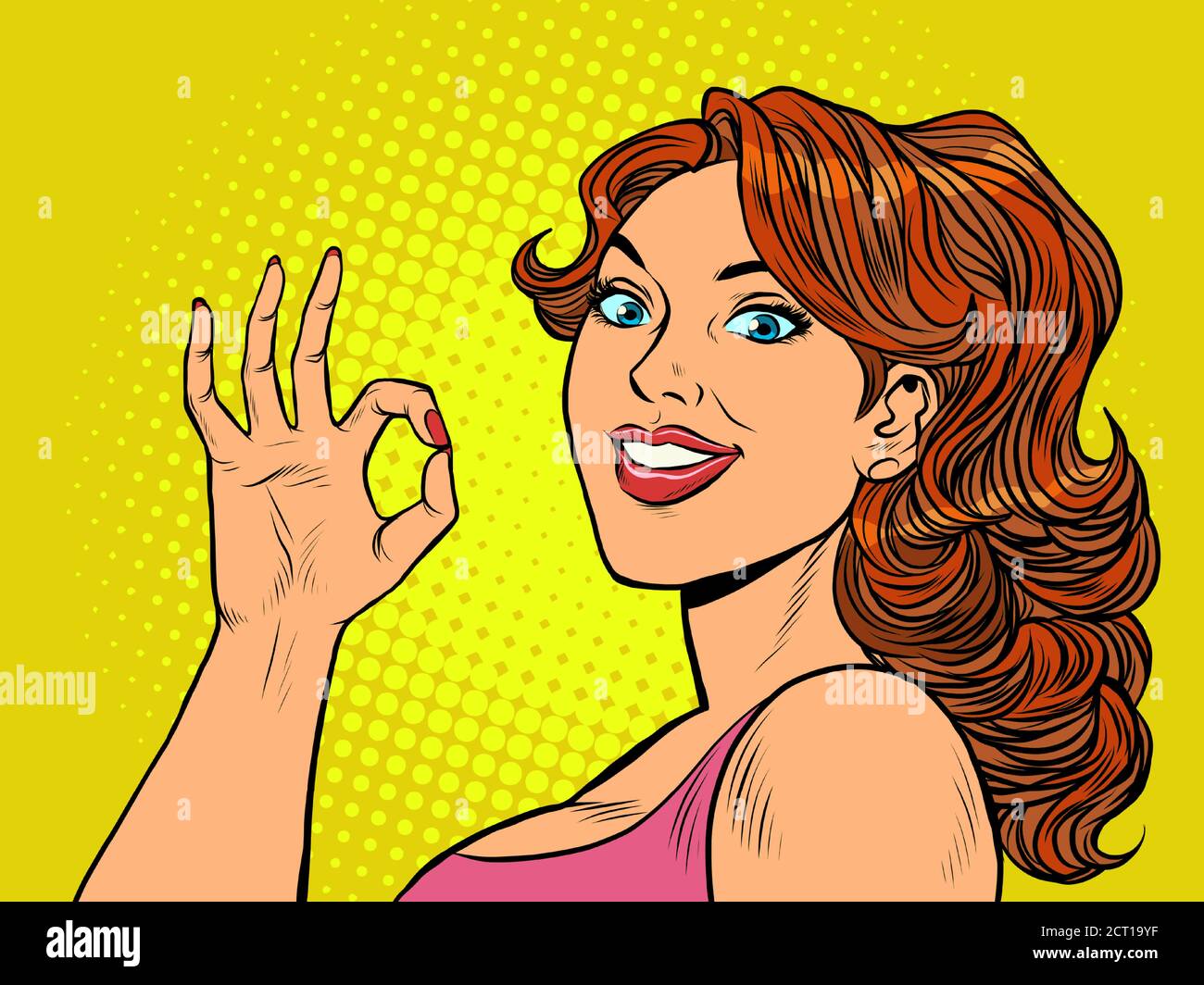 Ok woman, great design for any purposes. Fashion illustration. Fashion ...