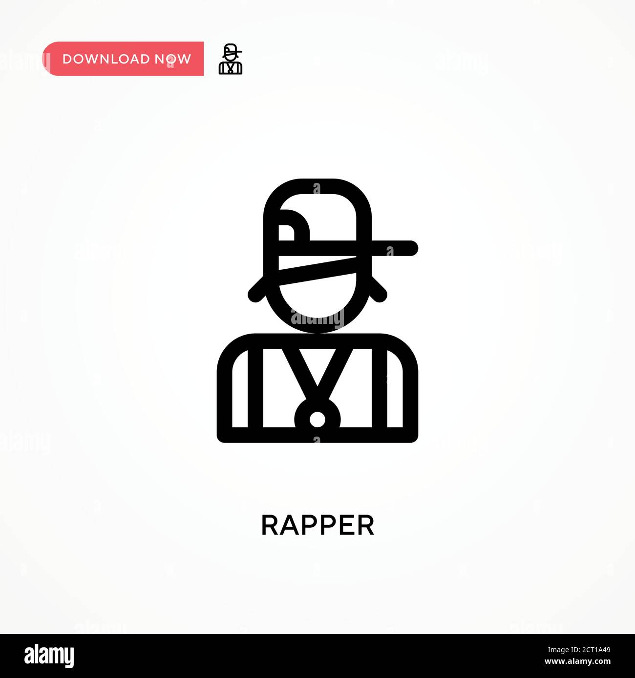 Hip rapper man vector microphone black hi-res stock photography and ...