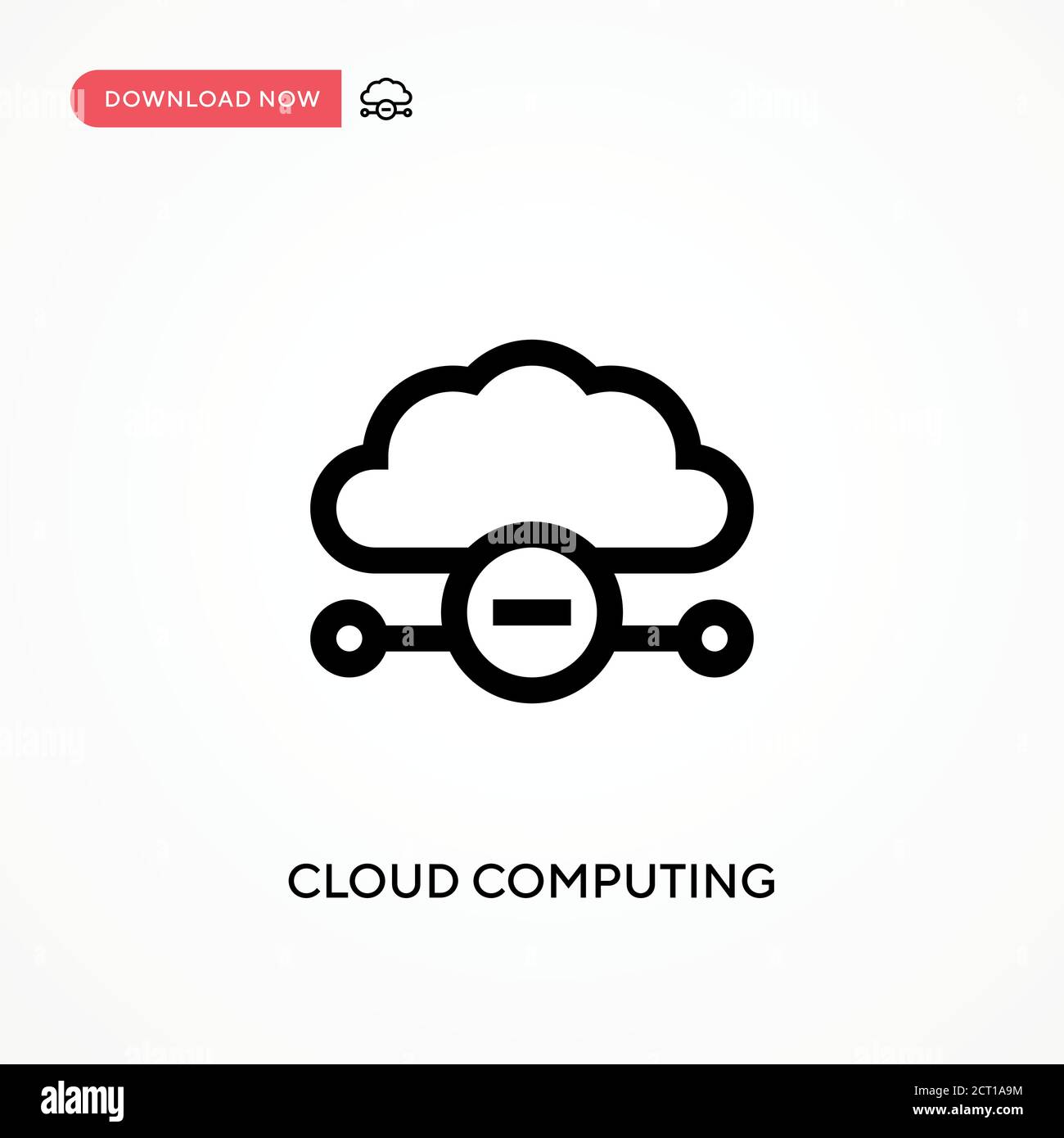 Cloud computing Simple vector icon. Modern, simple flat vector ...
