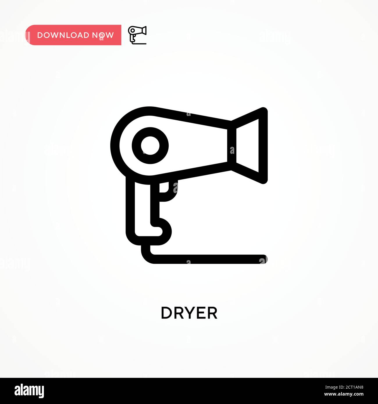 Dryer Simple vector icon. Modern, simple flat vector illustration for ...