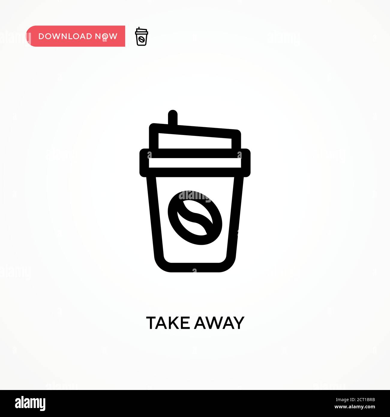 Take away Simple vector icon. Modern, simple flat vector illustration ...