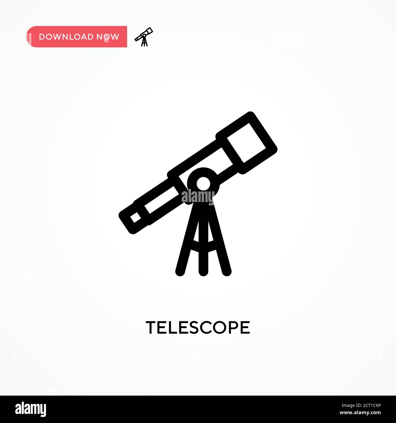 Telescope Simple vector icon. Modern, simple flat vector illustration ...