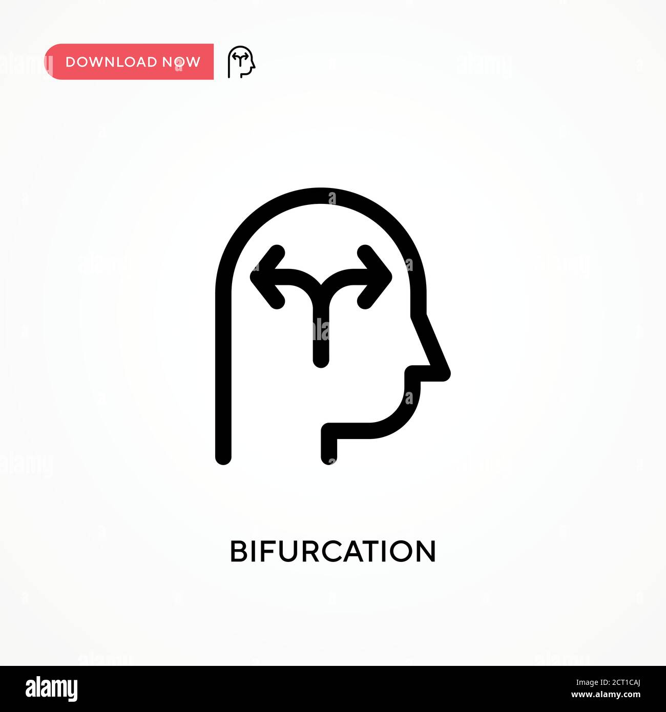Bifurcation Simple vector icon. Modern, simple flat vector illustration ...