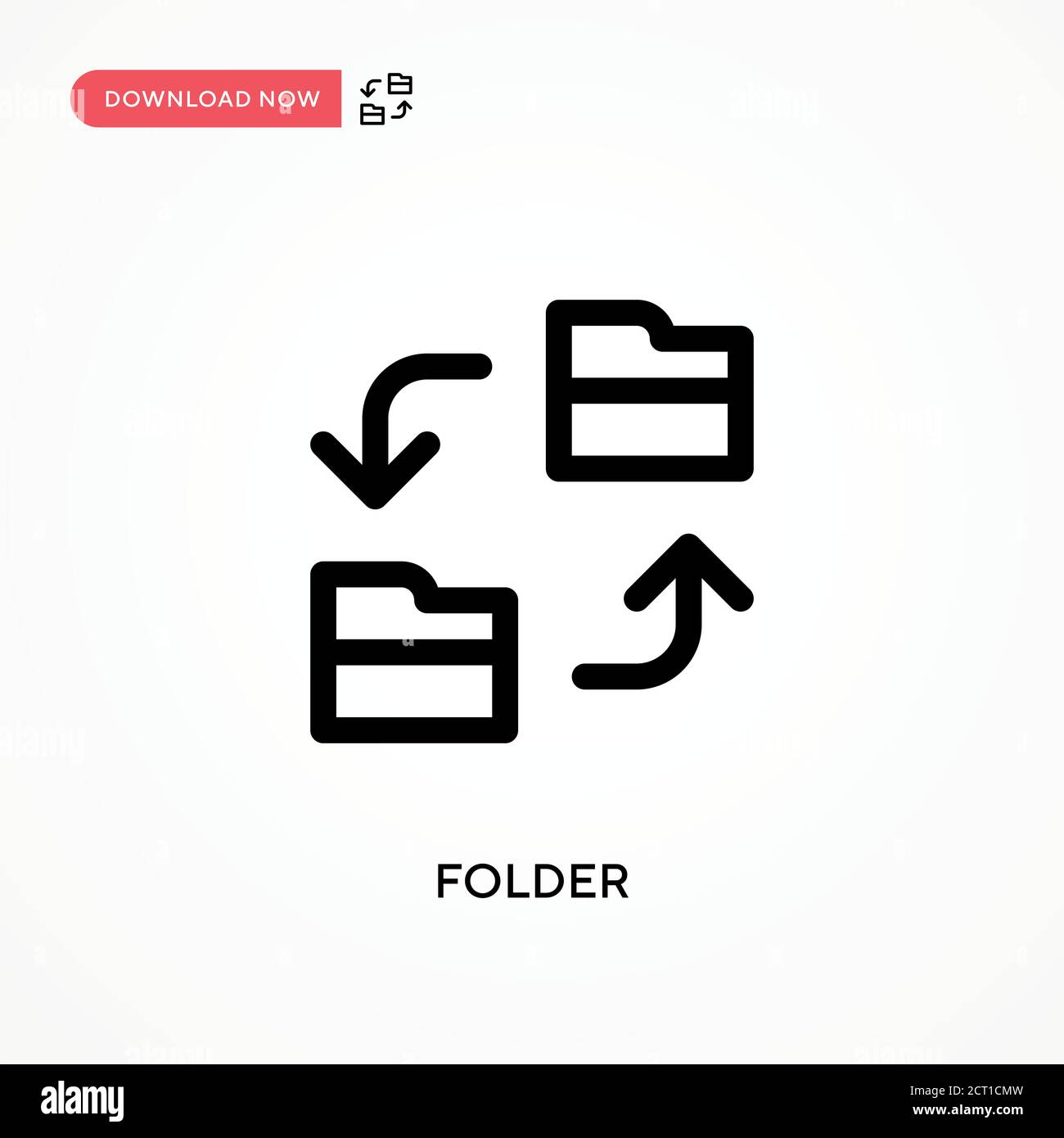 Folder Simple vector icon. Modern, simple flat vector illustration for ...