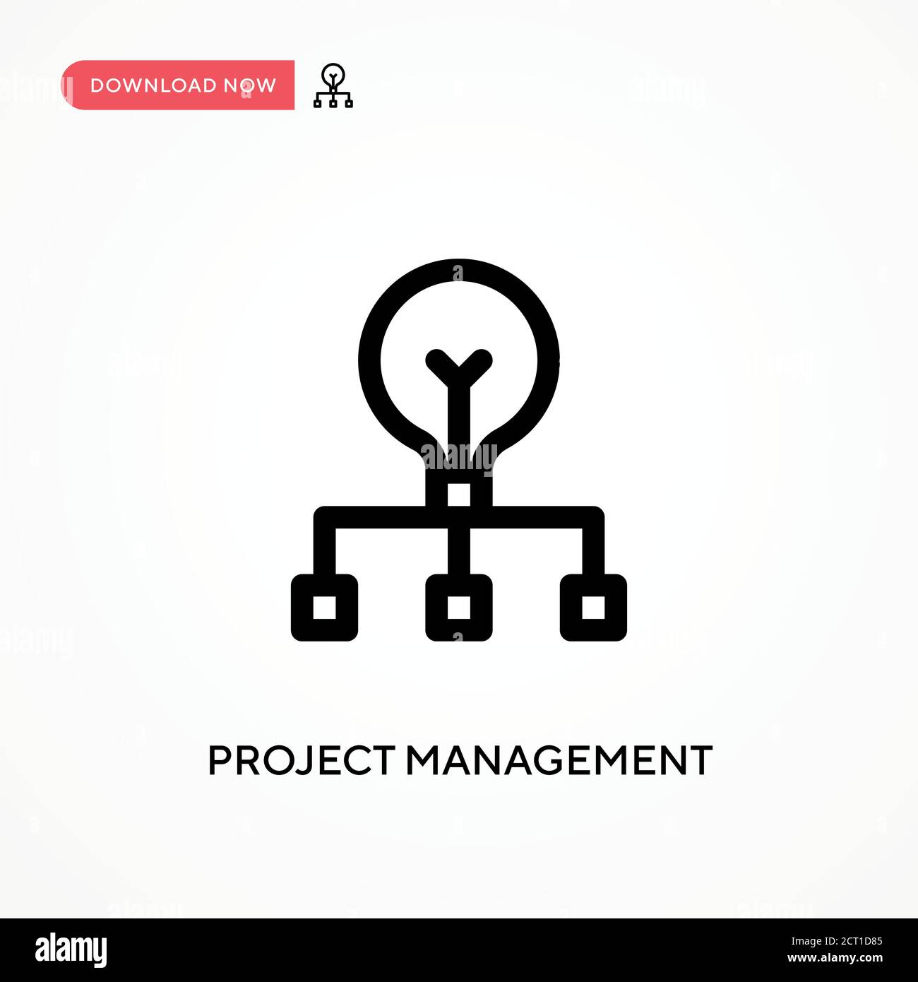 Project management Simple vector icon. Modern, simple flat vector ...