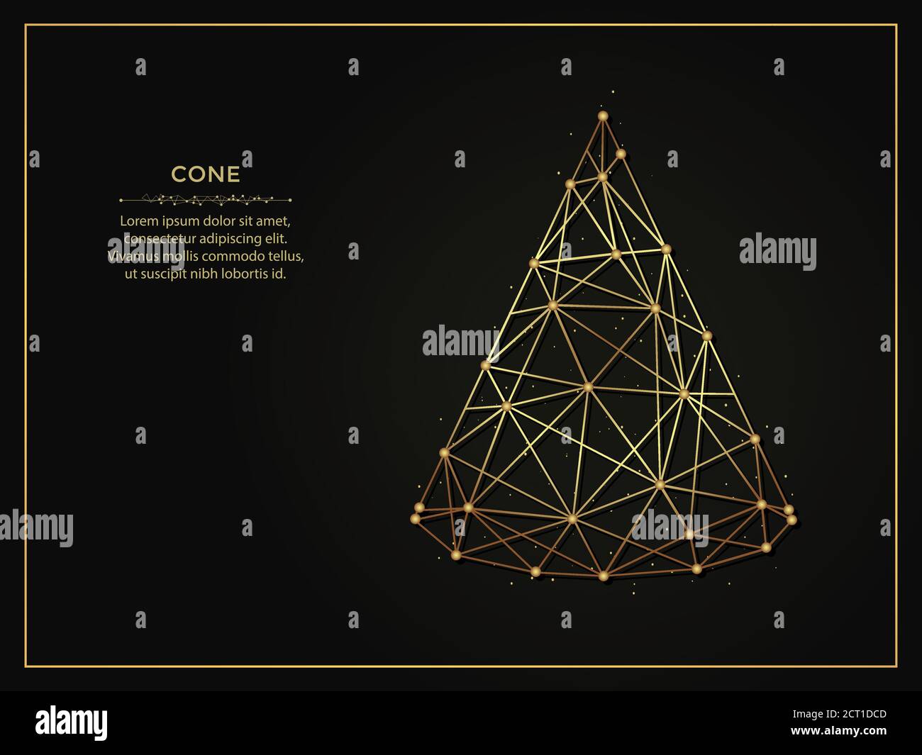 Golden cone vector vectors hi-res stock photography and images - Alamy