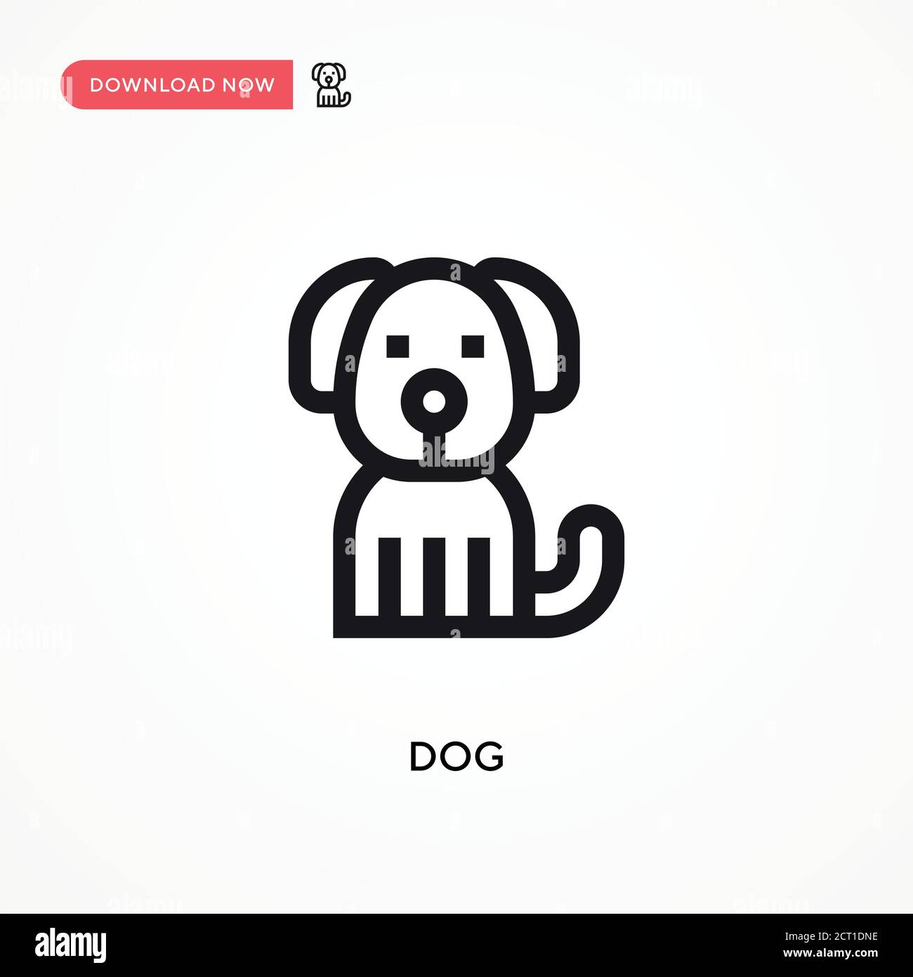 Dog Simple vector icon. Modern, simple flat vector illustration for web ...