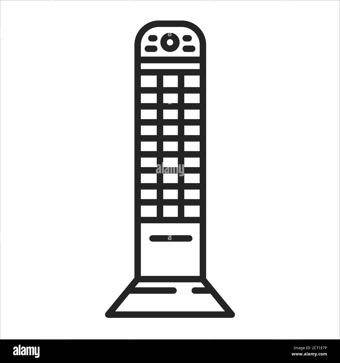 Infrared vertical heater black line icon. Device with a higher ...