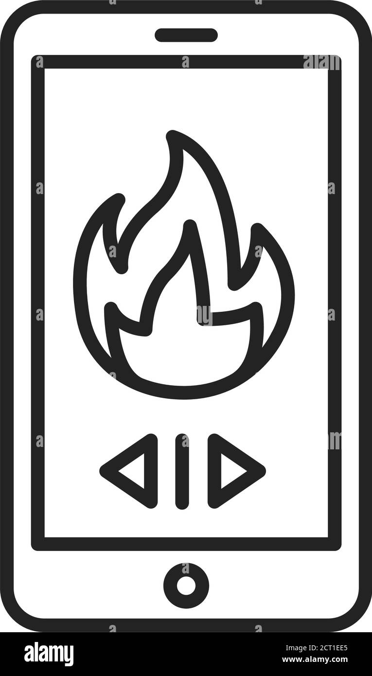 Remote control of heating in the house black line icon. Home heating ...