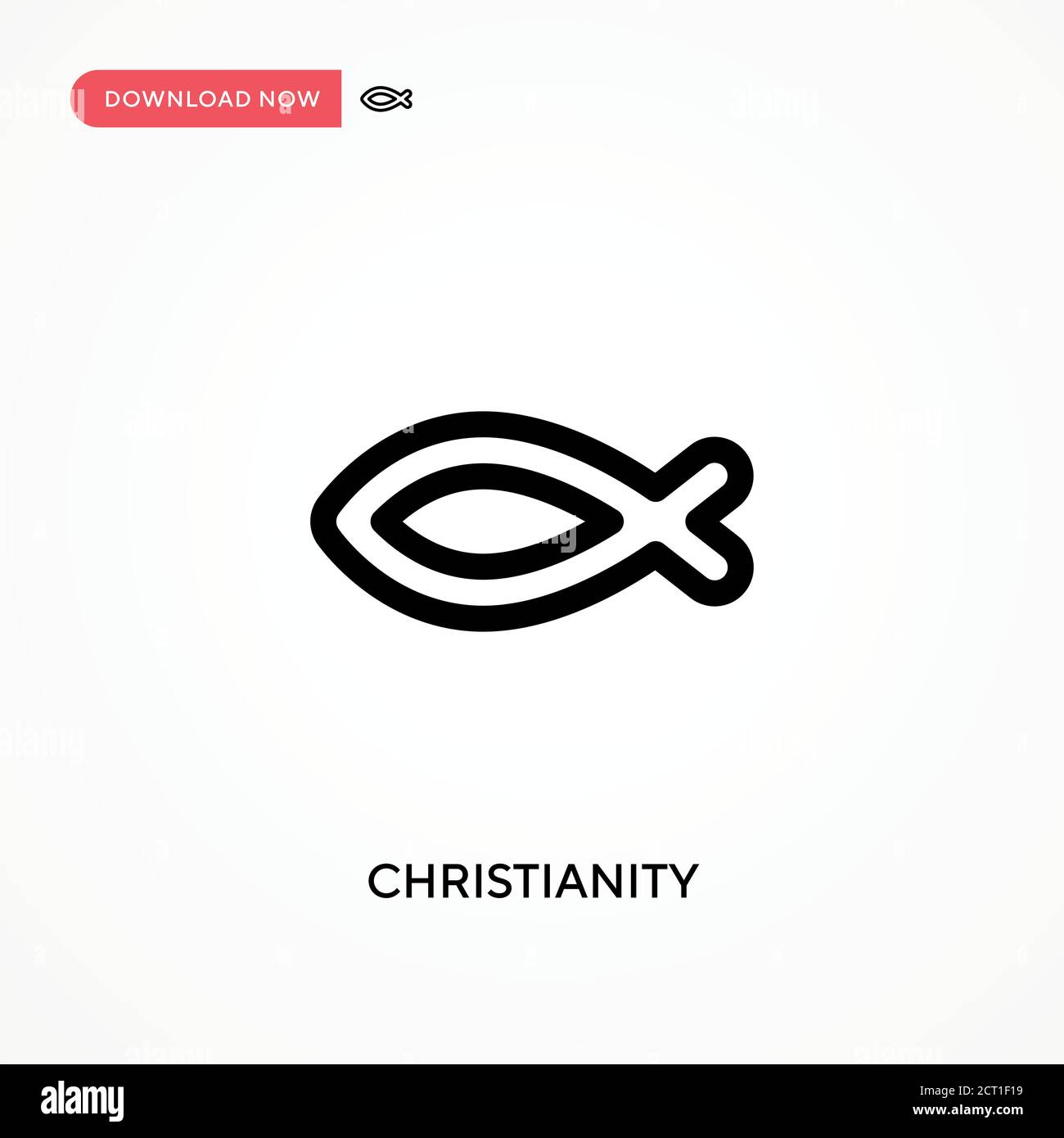 Christianity Simple vector icon. Modern, simple flat vector ...