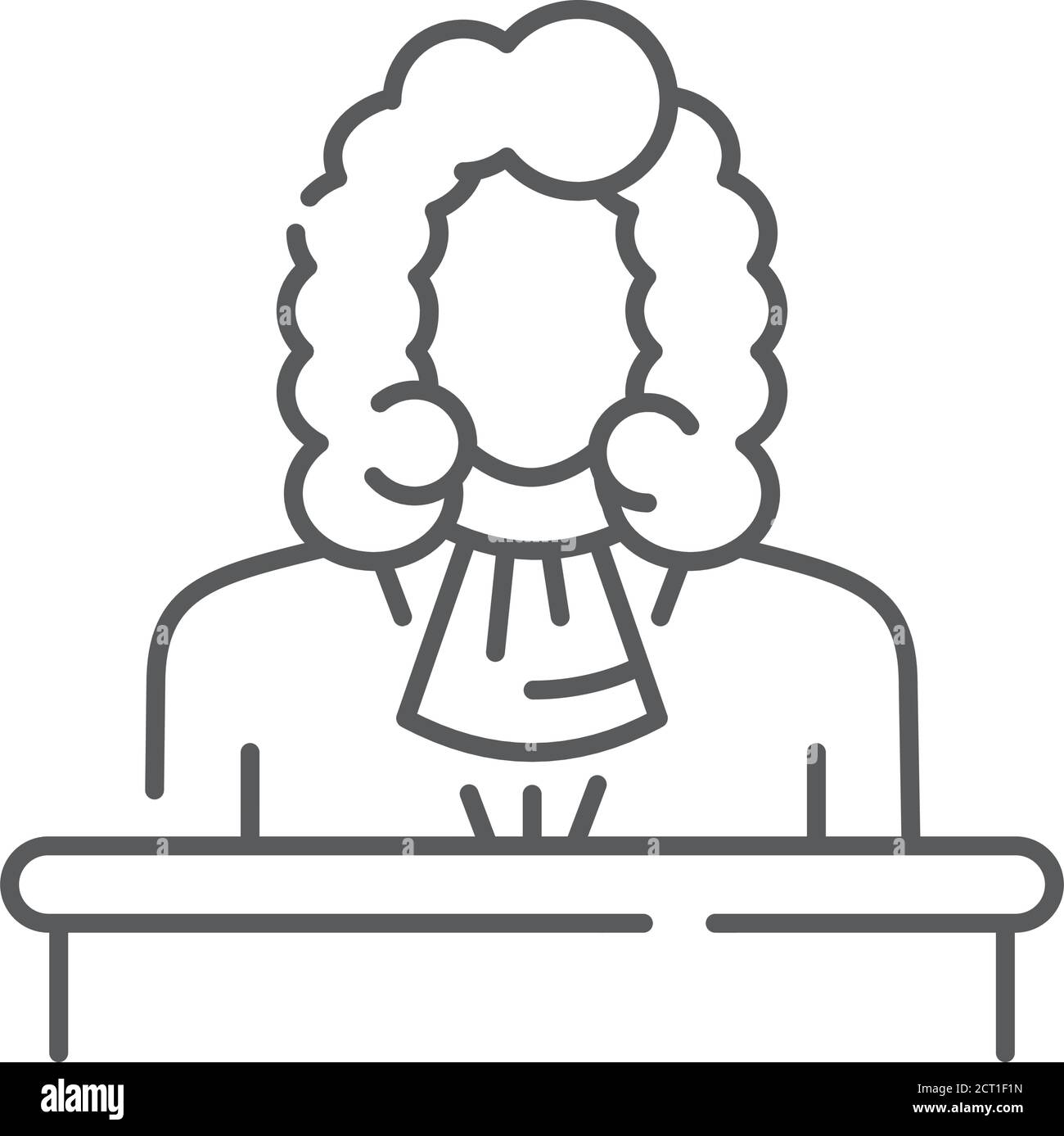 Judge line black icon. Courthouse concept. Law and justice profession ...