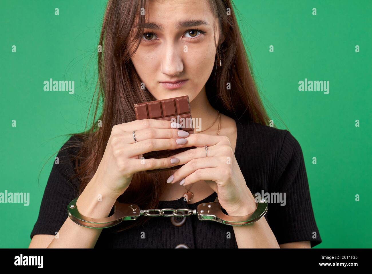 Portrait Young Woman In Handcuffs High Resolution Stock Photography and ...