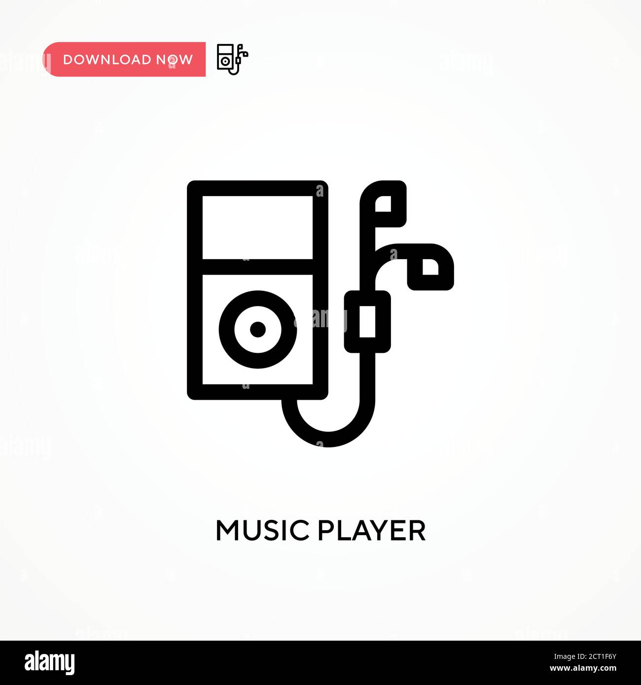 Music player Simple vector icon. Modern, simple flat vector ...
