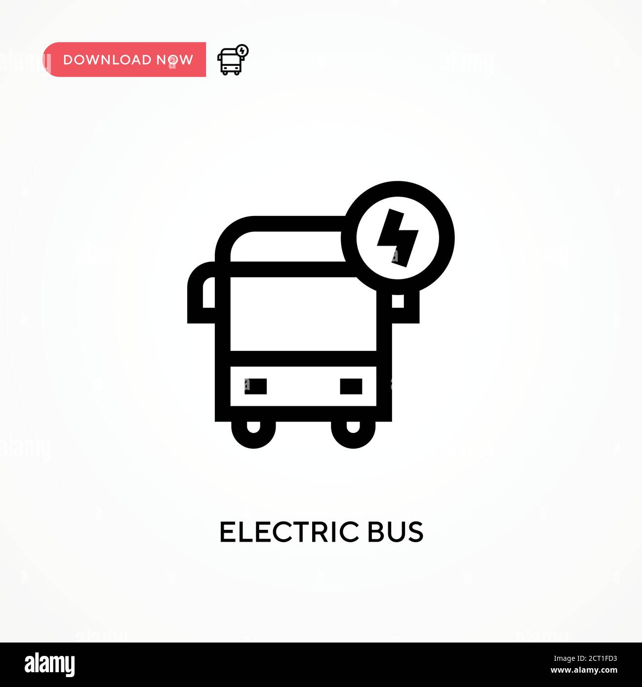 Electric bus Simple vector icon. Modern, simple flat vector ...