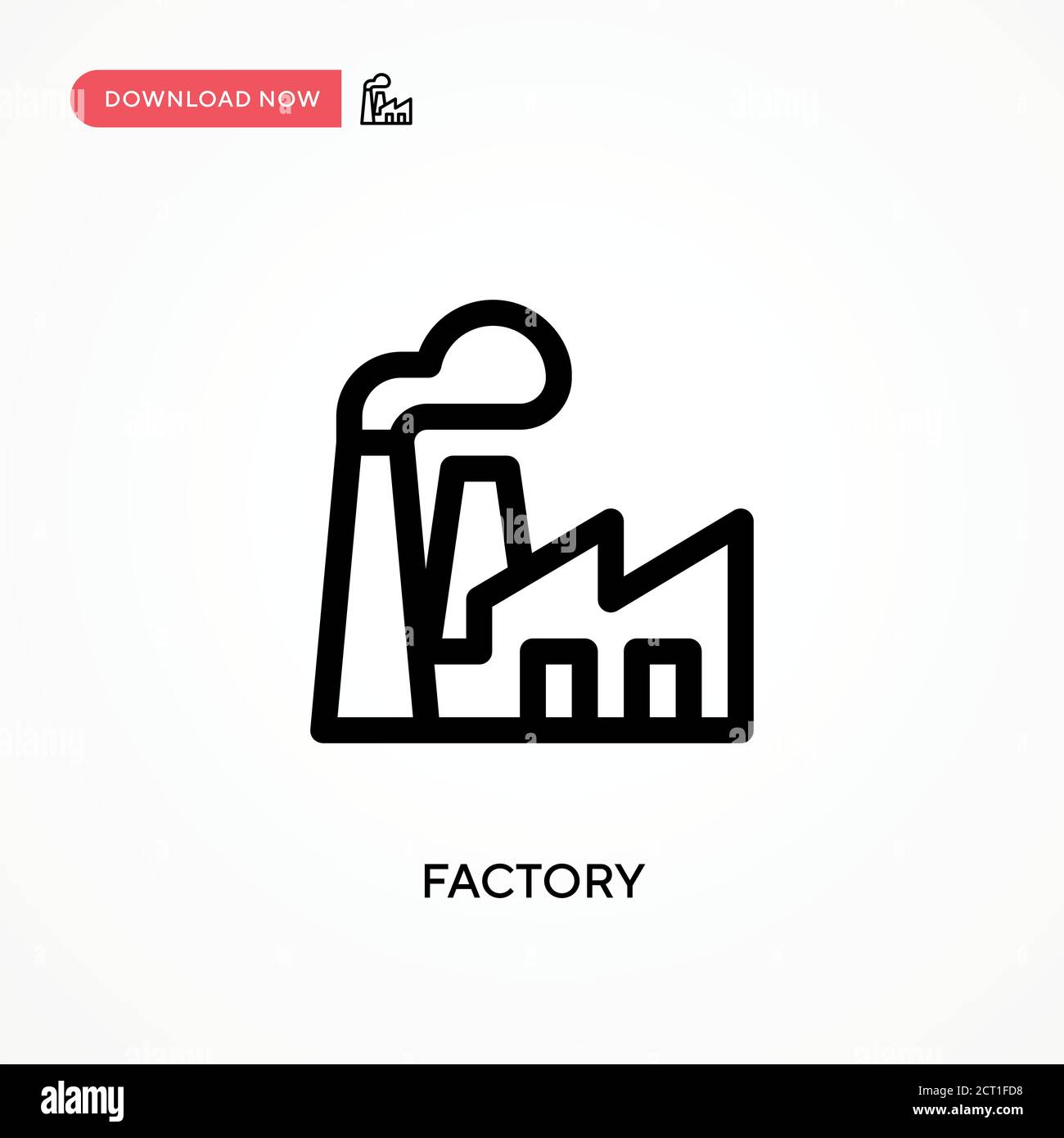 Factory Simple vector icon. Modern, simple flat vector illustration for ...