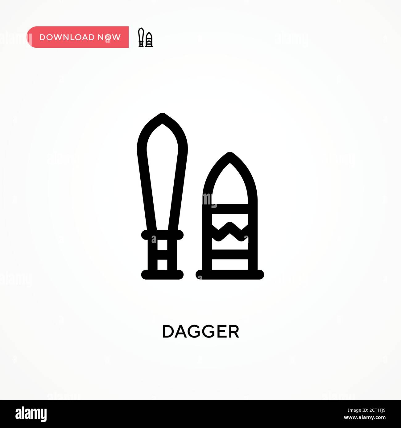 Dagger Simple vector icon. Modern, simple flat vector illustration for ...