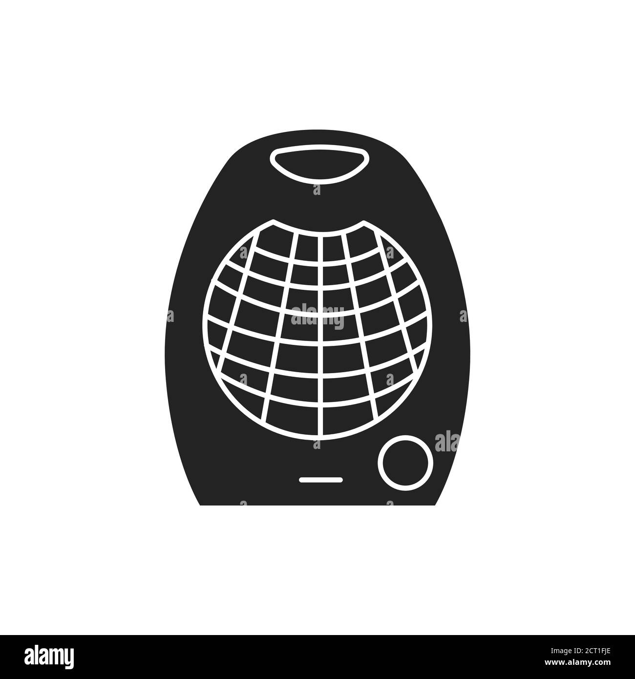 Electric heater for home black glyph icon on white background. Home ...
