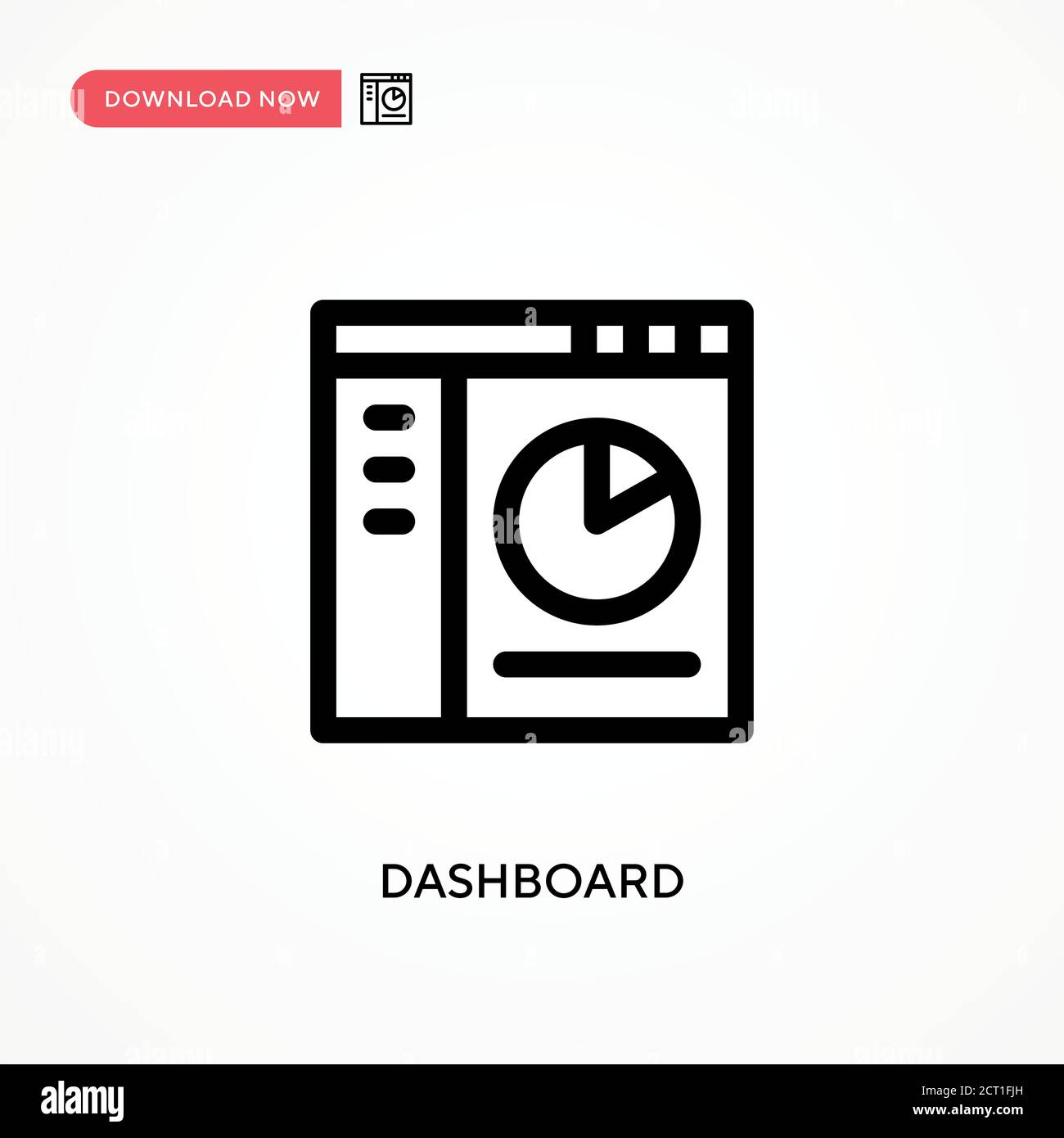 Dashboard Simple vector icon. Modern, simple flat vector illustration ...