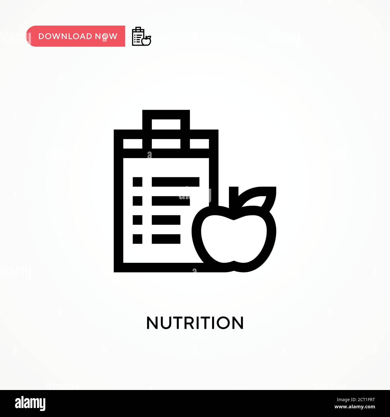Nutrition Simple vector icon. Modern, simple flat vector illustration ...