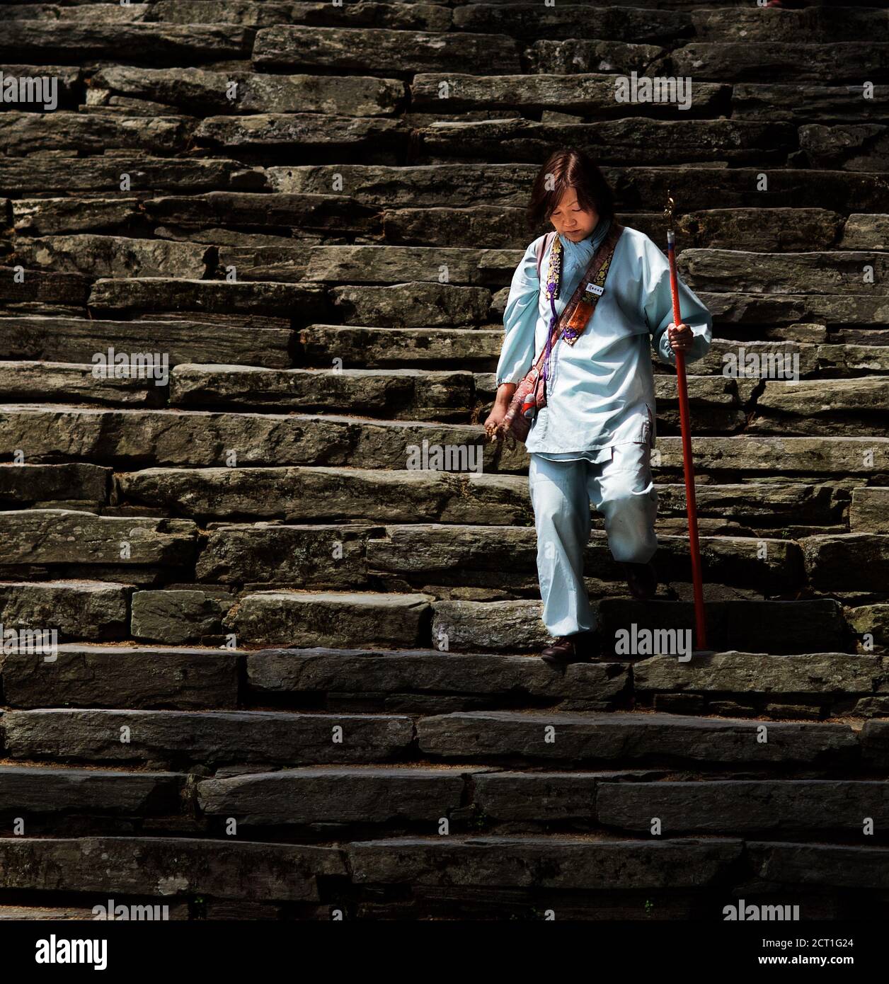 Japanese pilgrim (Henro) in Shosanji temple, Shikoku, Japan 2012 ...