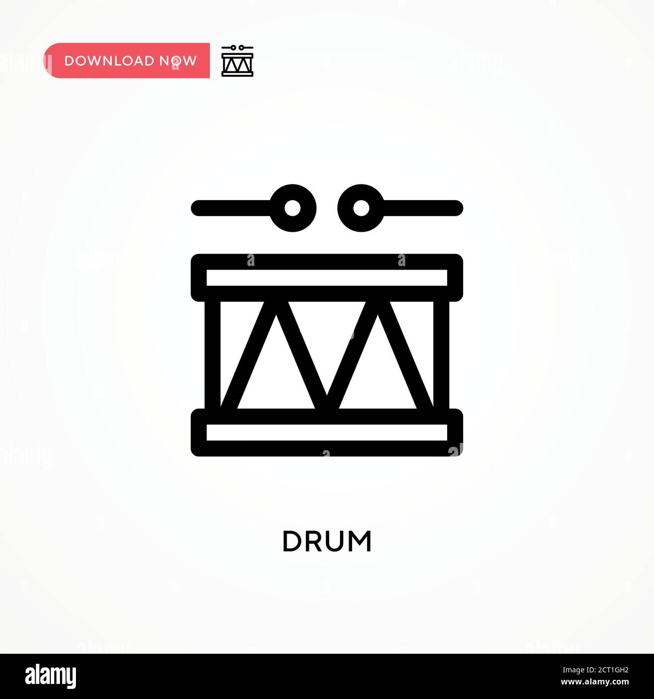 Drum Simple vector icon. Modern, simple flat vector illustration for ...