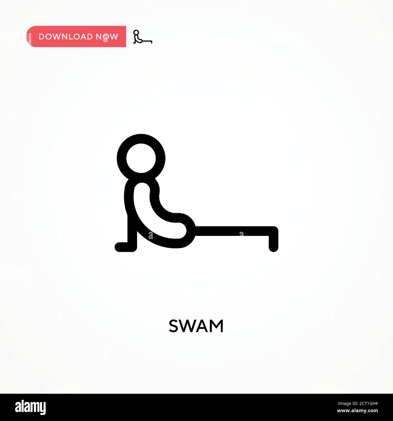Swam Simple vector icon. Modern, simple flat vector illustration for ...